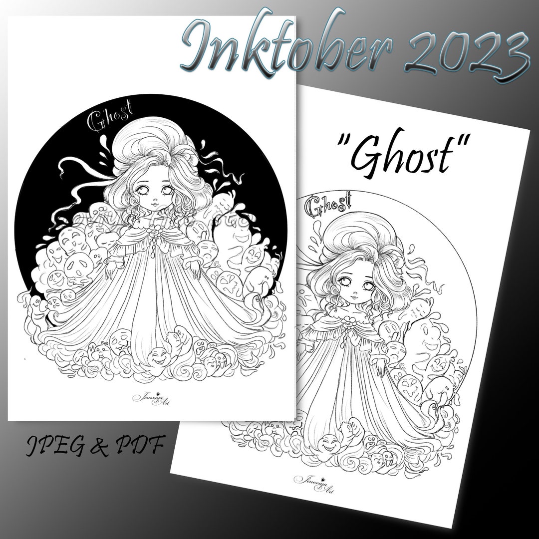 Day-9.inktober 2023 Coloring Pages,witch Coloring,cutie,gifts,pdf ...