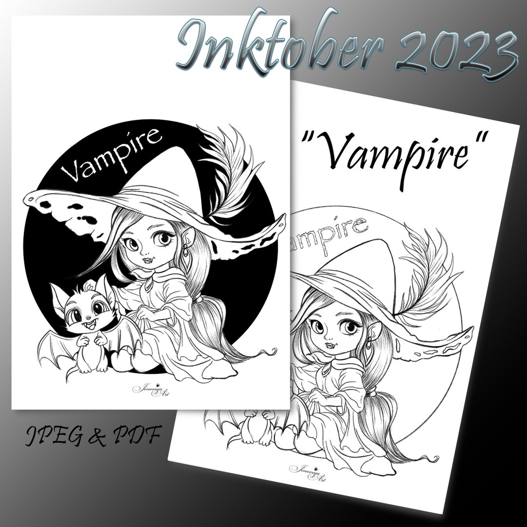 Day-3.inktober 2023 Coloring Pages,witch Coloring,cutie,gifts,pdf ...