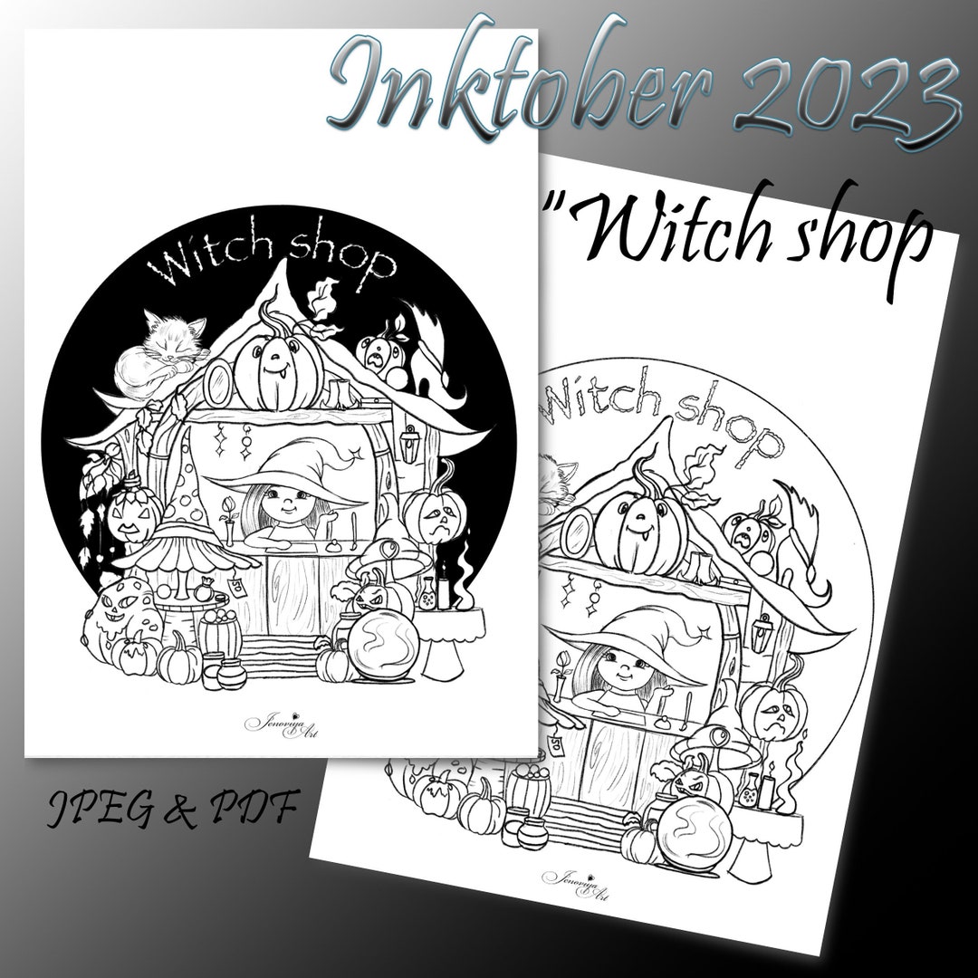 Inktober 2023 Adult Coloring Pageswitch - Etsy