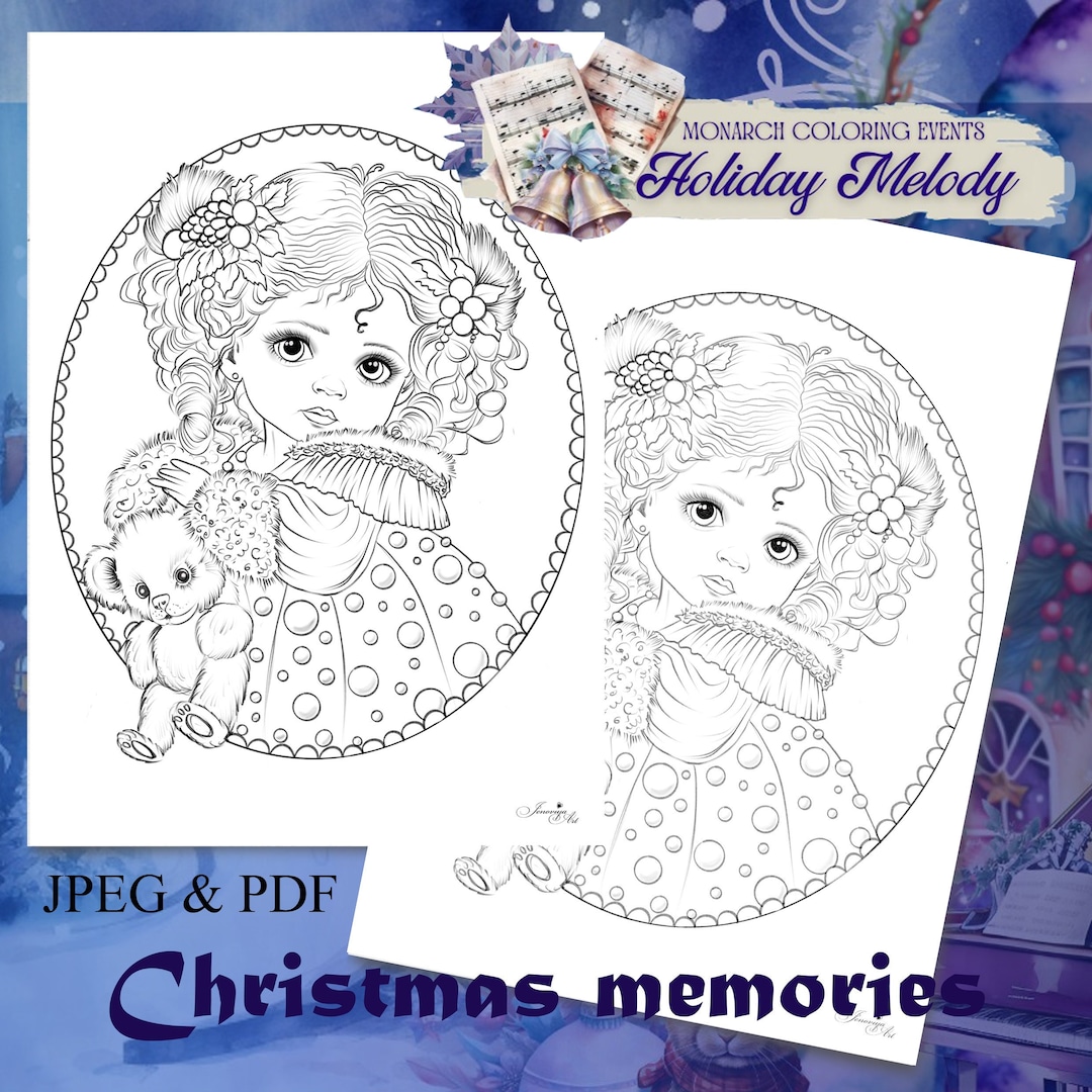 Christmas Memories , Coloring Page , Adult Coloring Pages, Coloring ...