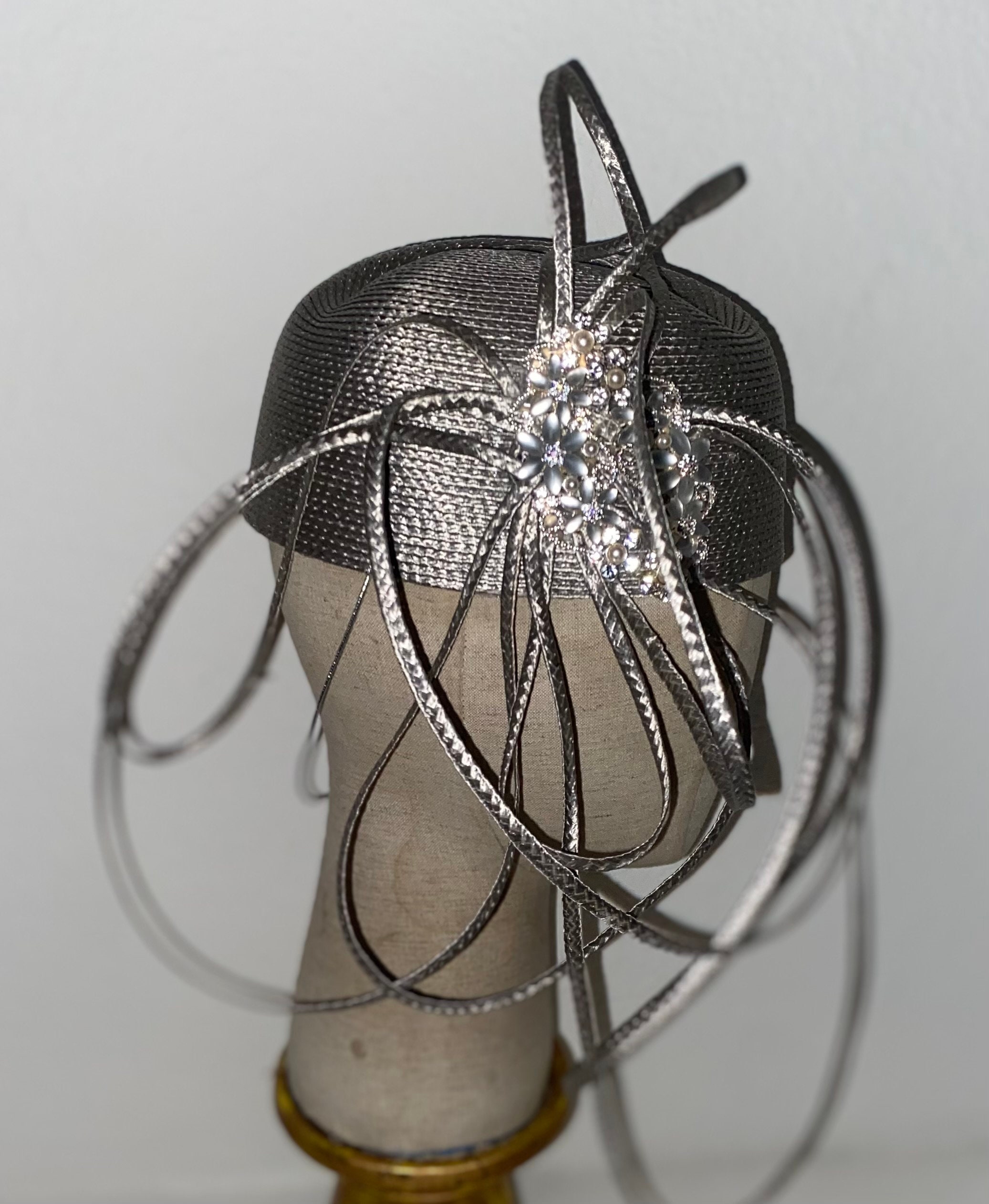 Vintage Style Handmade Silver Hat - Etsy