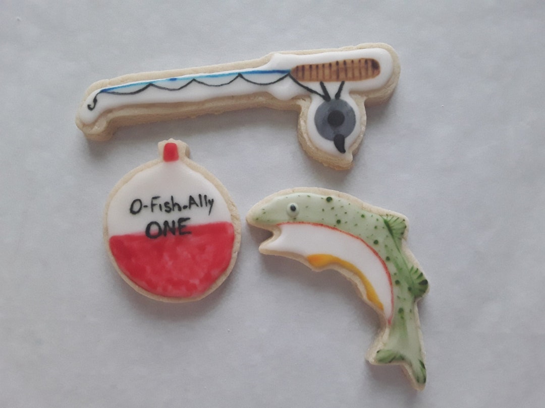12 Gone Fishing Sugar Cookies - Etsy