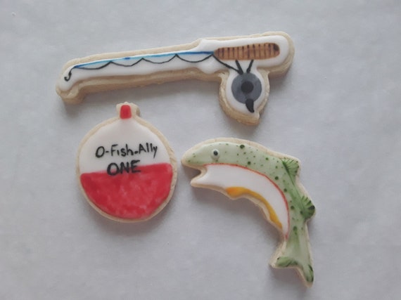 12 Gone Fishing Sugar Cookies - Etsy