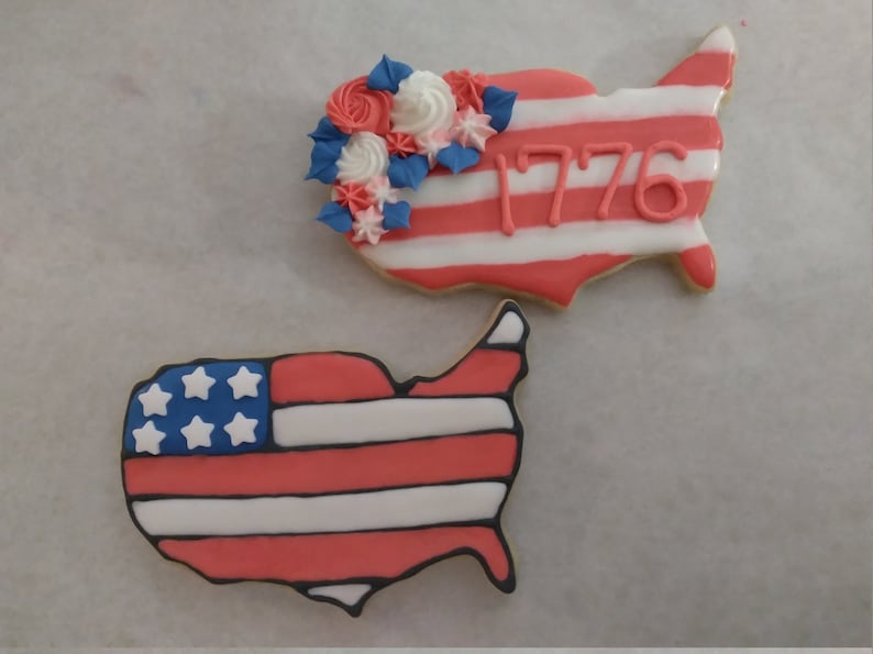 12 Count 4th of July/ Patriotic Cookies - Etsy