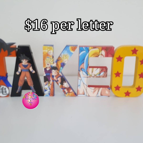Dragon Ball Z Letters Png - Etsy