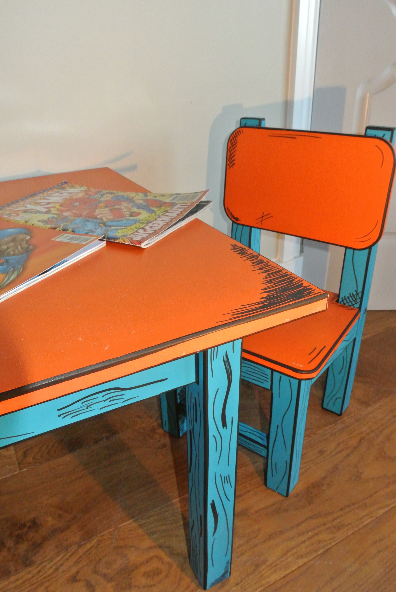 Hand Made Childrens Table and Chair Set, Kids Furniture, Wooden ...
