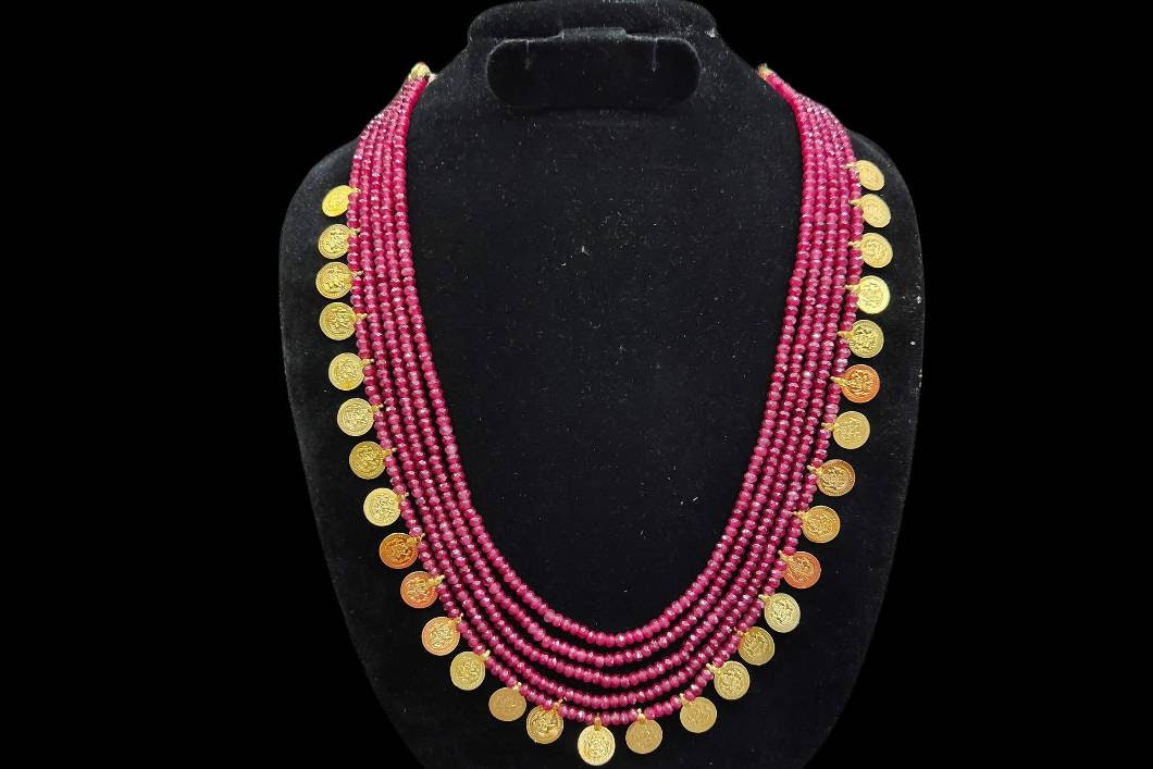 Indian Emerald Mala With Laxmi Ruplu by Asp Fashion - Etsy