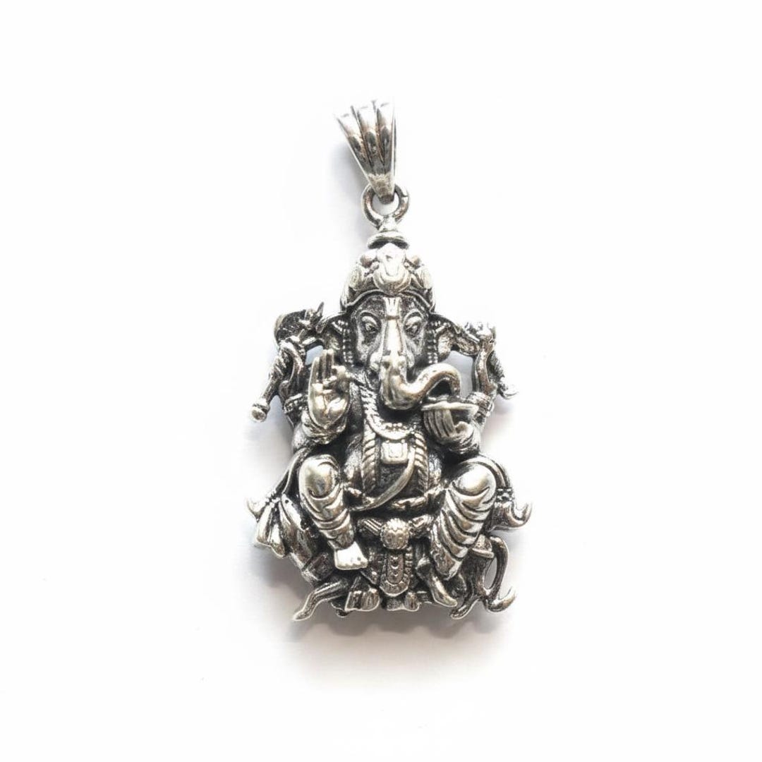 92.5% Sterling Silver Ganesh Ji Locket - Traditional Temple Pendant - Etsy