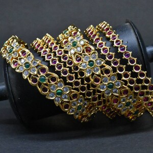 Real Ruby Stones Bangles Set by Asp Fashion Jewellery - Etsy