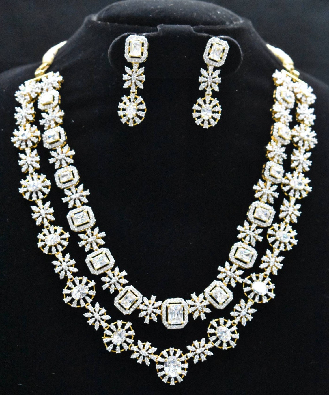Indian American Diamond Necklace by Asp Fashion - Etsy