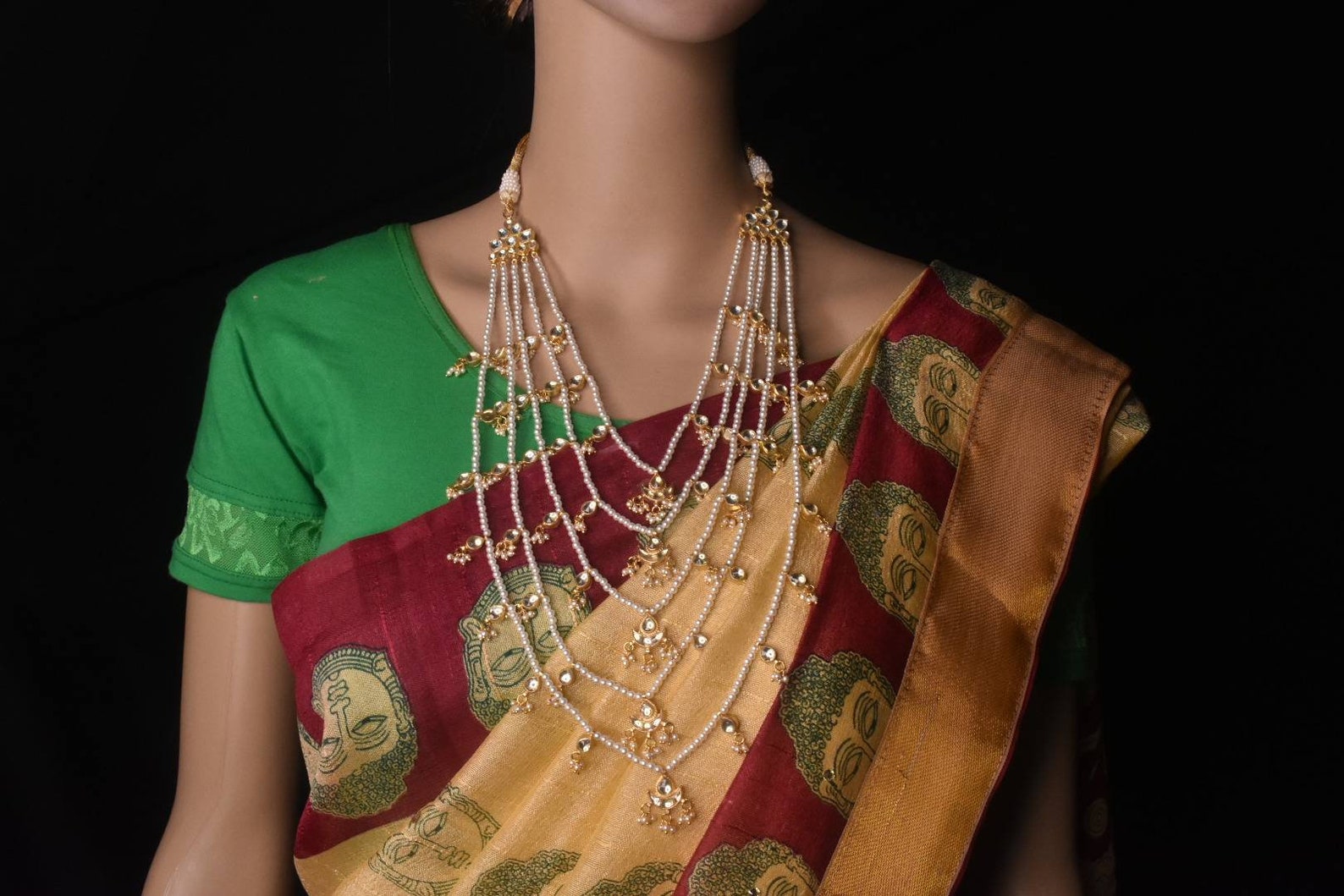 Traditional Panch Ladaa. With Real Ruby and Kundan Stones. by Asp ...