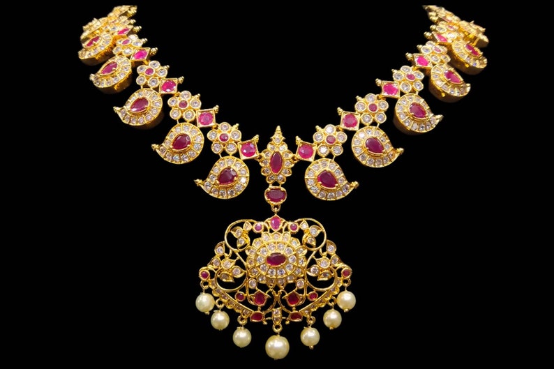 Traditional Mango Haram With Earing - Etsy