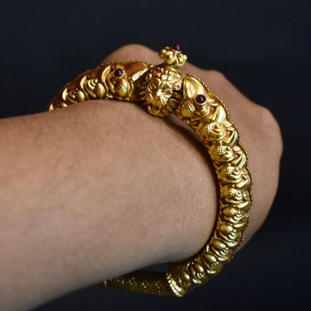 Asp Silver Nagas Simha Kada for Men - Etsy