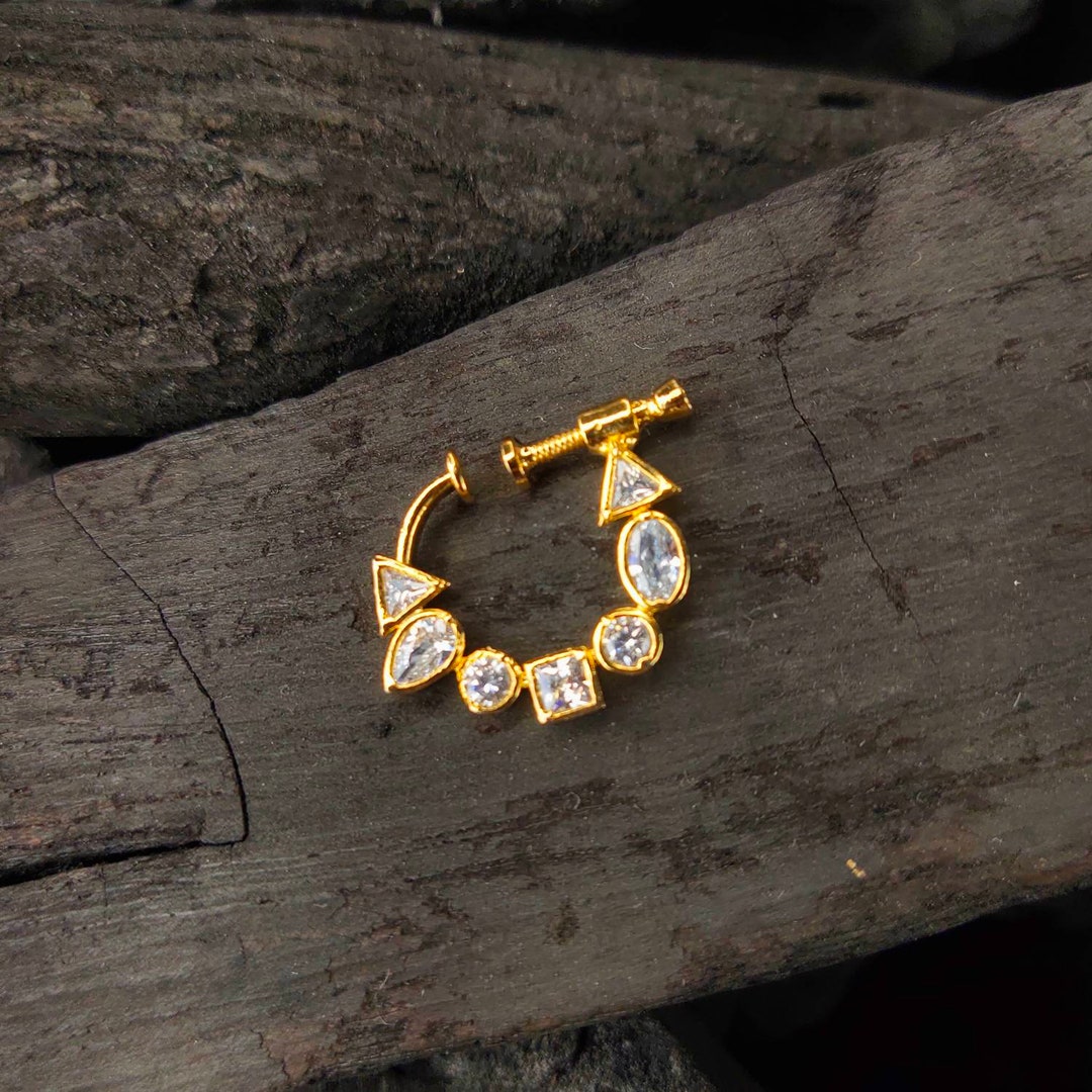 Indian Indian Nose Ring, Nose Ring Indian, Gold Nose Ring, Nose Ring ...