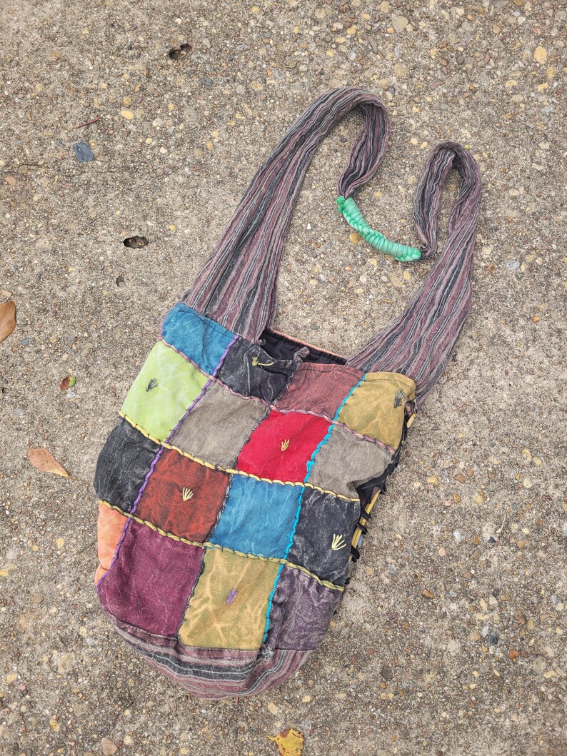 Patchwork Crossbody Sling Bag: Nepal Boho Hippie Festival Style - Etsy