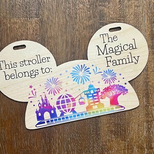 Castle Mouse Ears Stroller Tag - Etsy