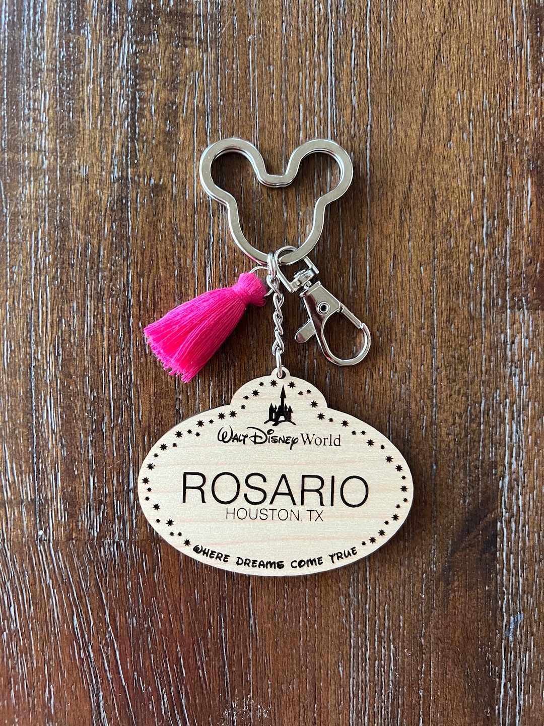 Cast Member Parks Name Tag Keychain or Bag Charm - Etsy