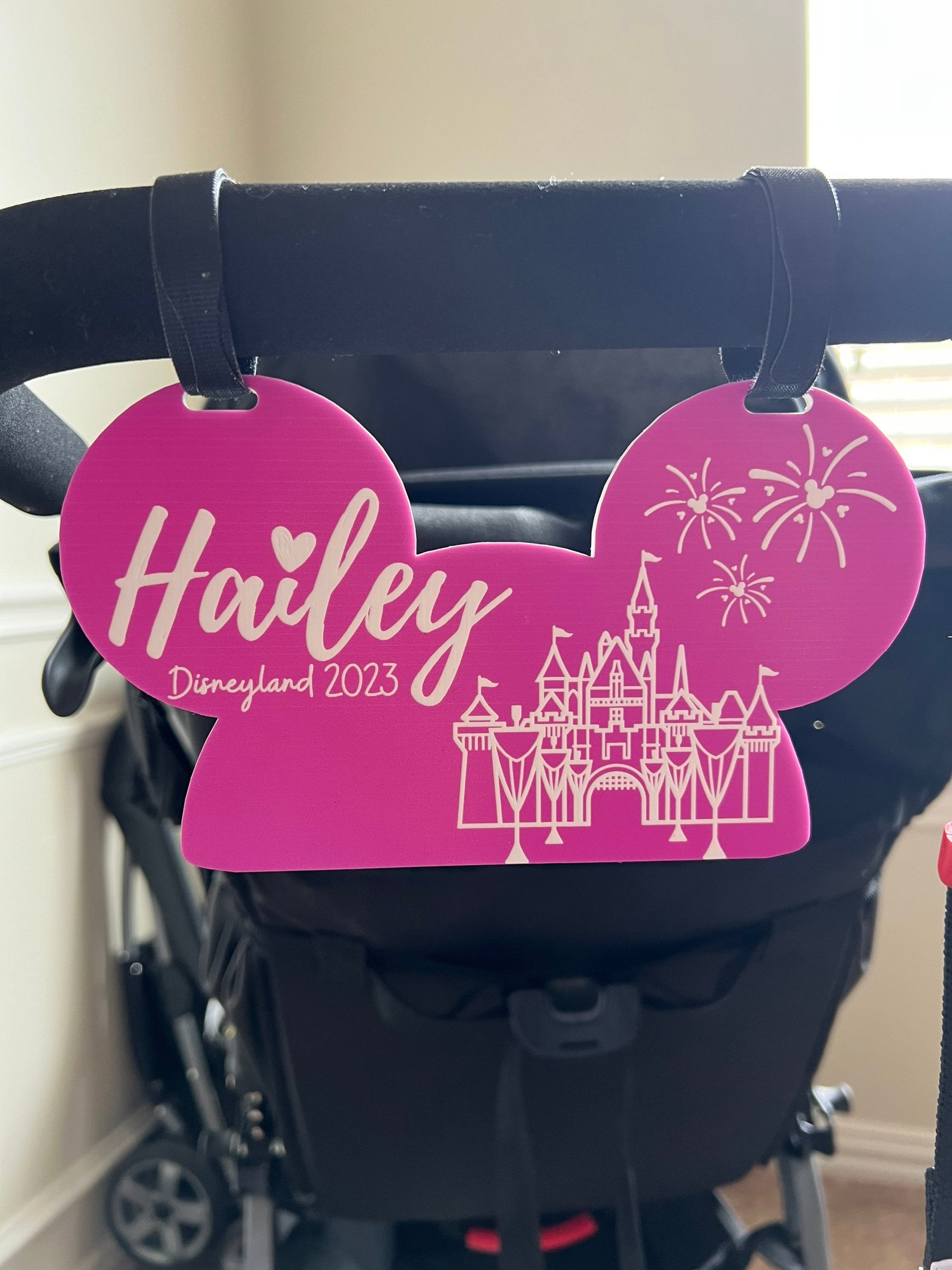 Castle Mouse Ears Stroller Tag - Etsy