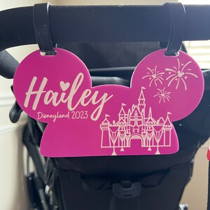 Castle Mouse Ears Stroller Tag - Etsy