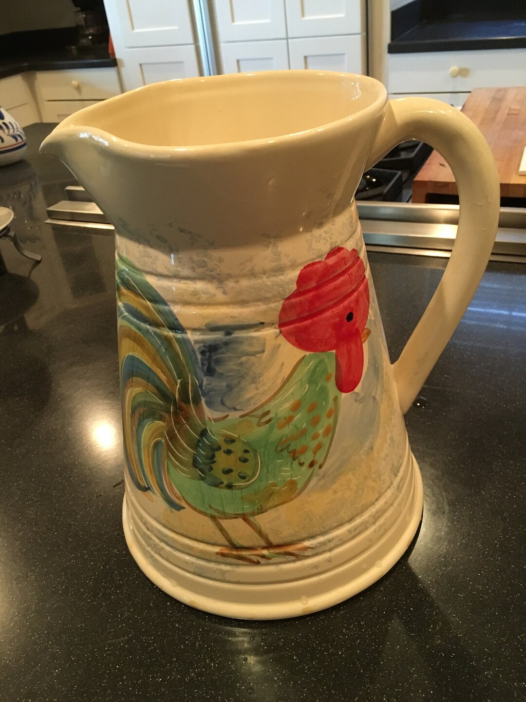 Rare Vietri Pitcher With Rooster - Etsy