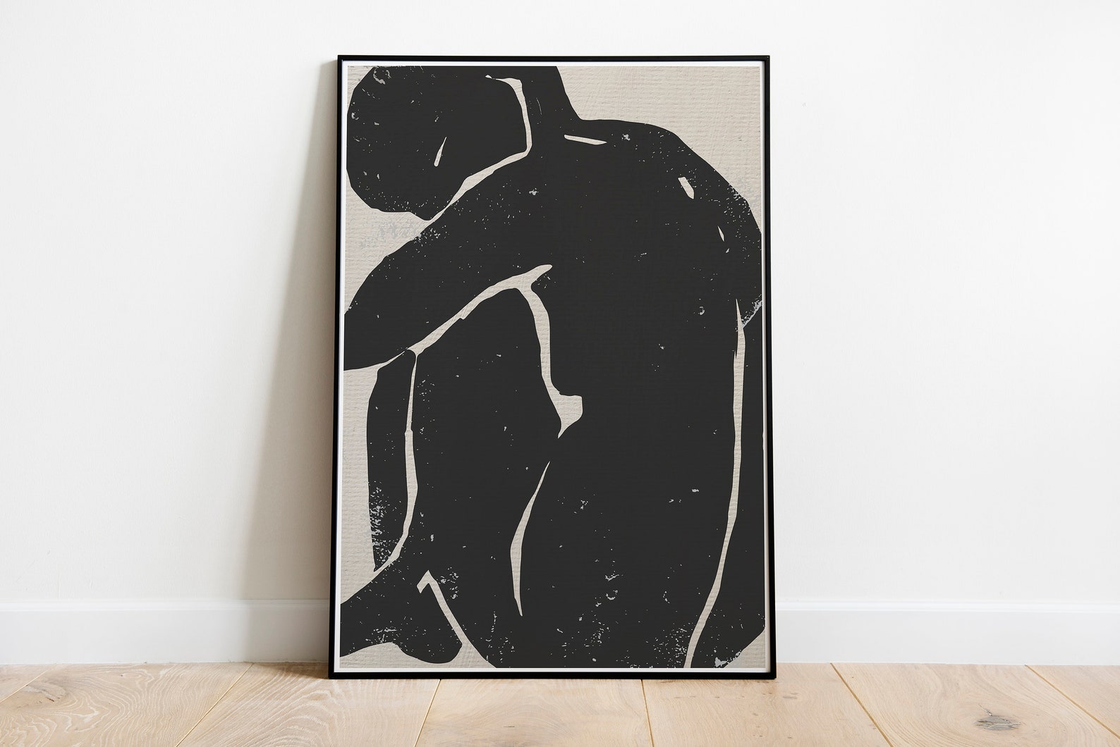 Digital Filewoman Figure Abstract Wall Artblack and Beige | Etsy