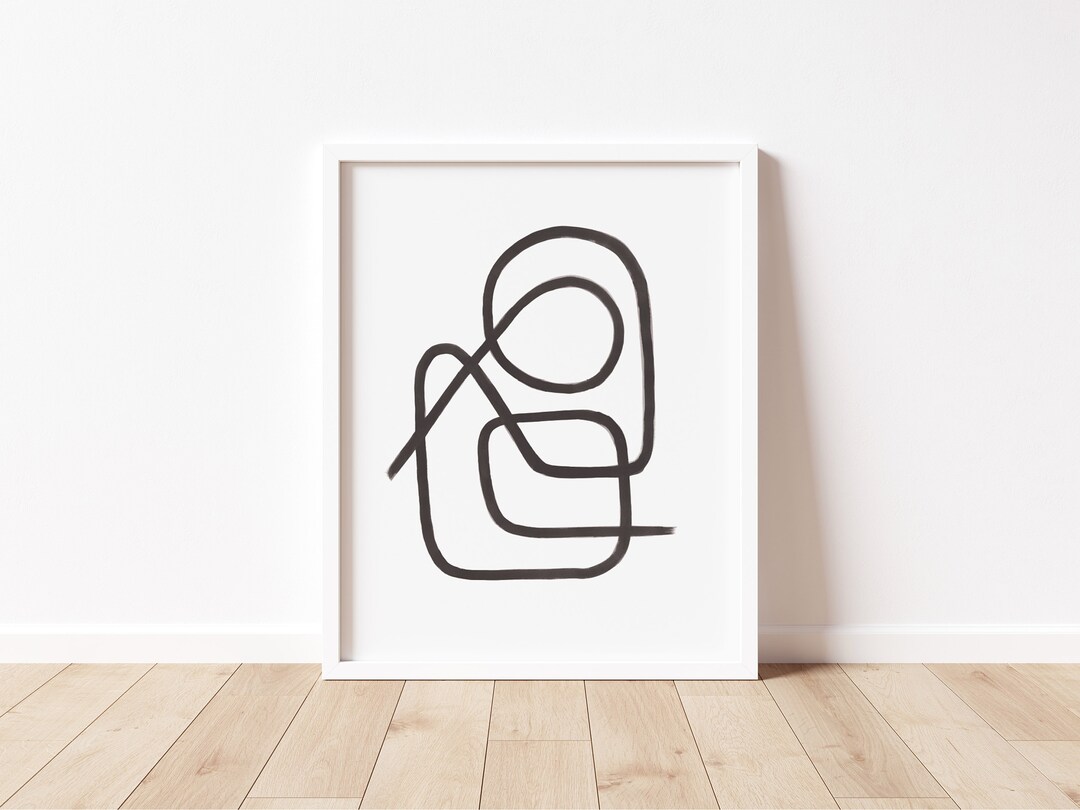 Digital File Modern Minimal Art Print,continuous Line Art,one Line ...
