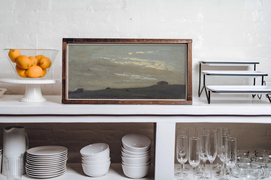 Horizontal Antique Oil Painting for Your Kitchen Counter Accessories ...