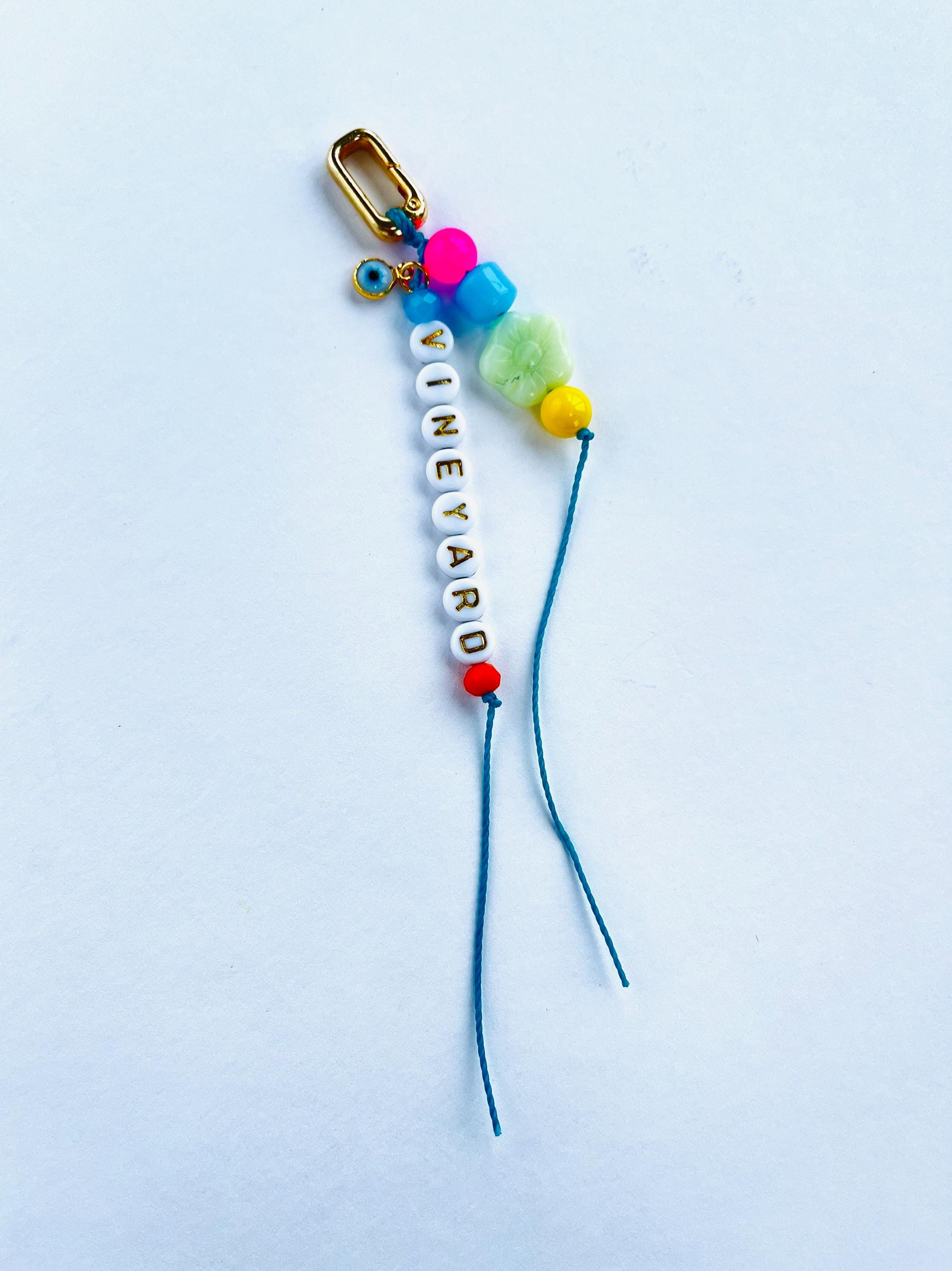 Martha's Vineyard Bag Charm, Keychain, Key Fob, Beaded Tote Charm - Etsy