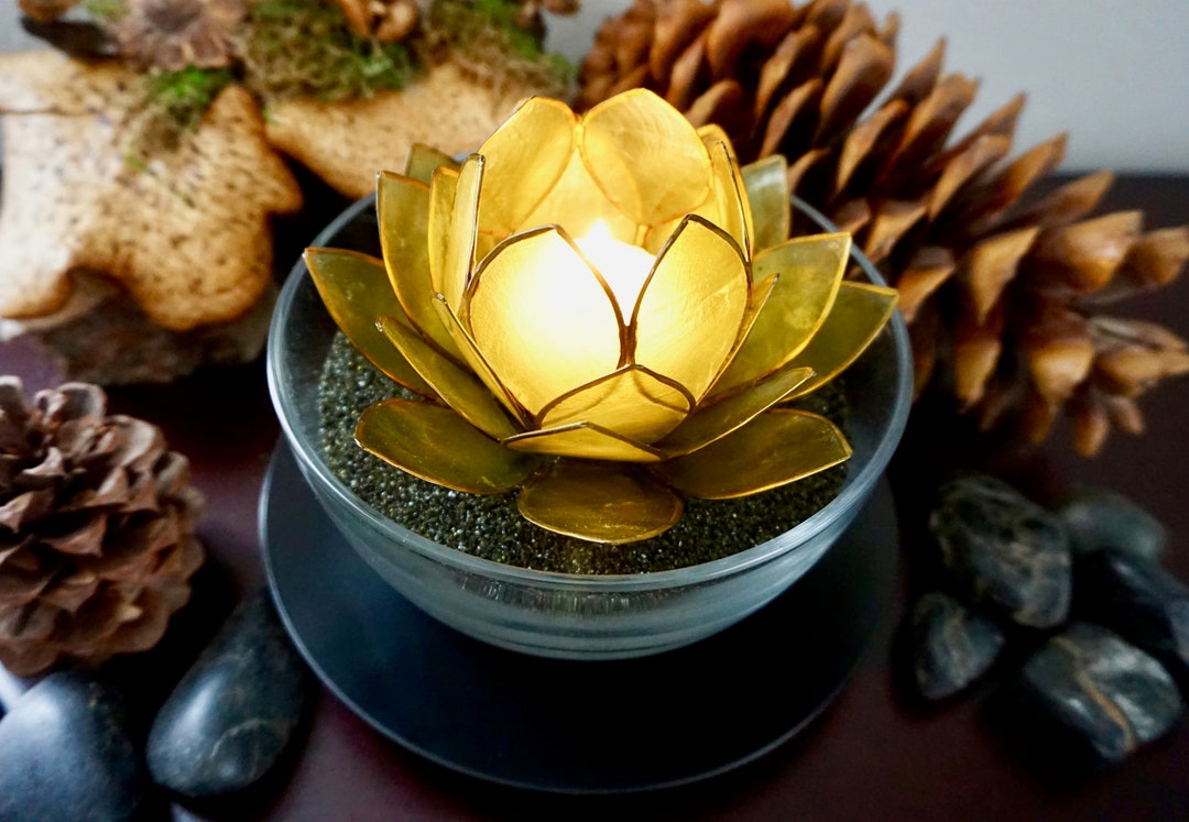 Lotus Garden Kit- Indoor Meditation/devotion Zen Garden Candle Holder ...