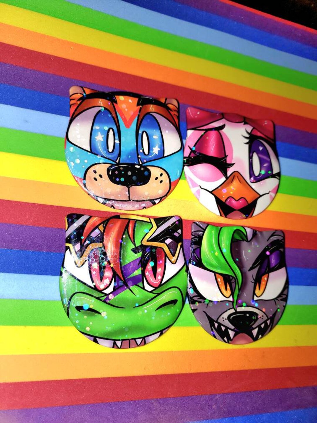 Fnaf Security Breach Cat Head Metal Pinback Button Badges - Etsy