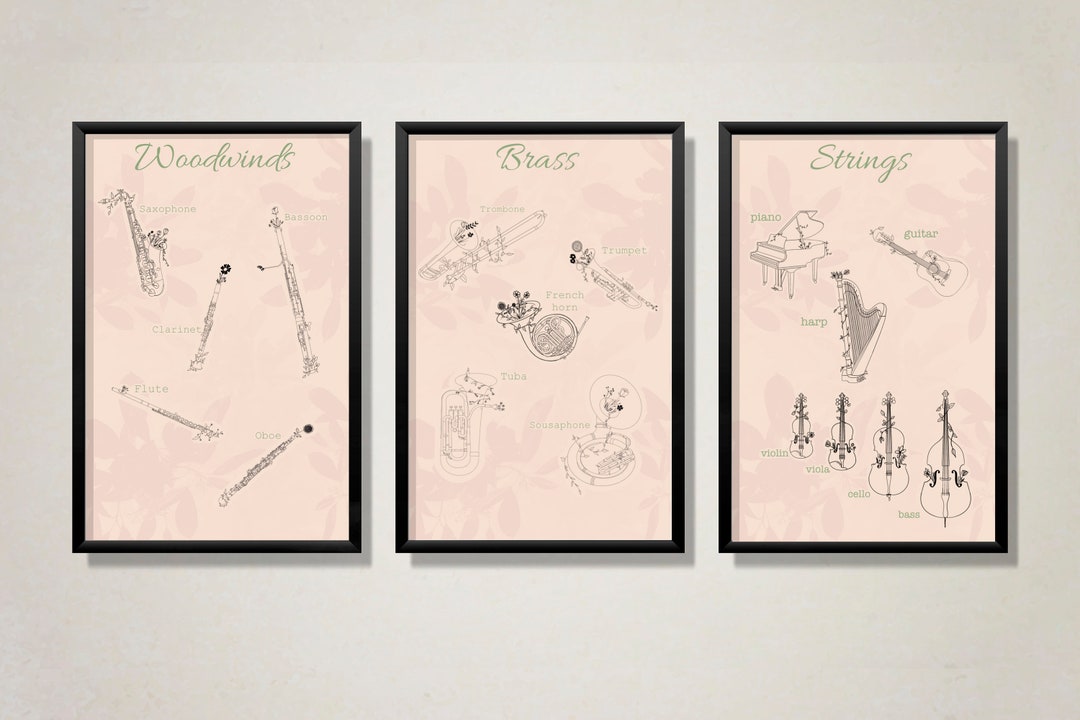 Instrument Families Posters; String, Woodwind, Brass Elementary Music ...