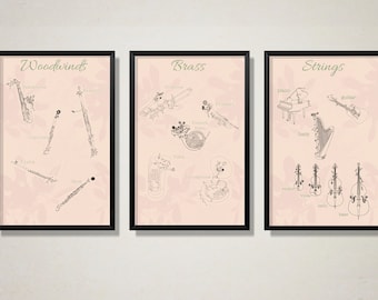 Musicians Gallery Wall Orchestra Band Music Class Band - Etsy