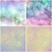 Rainbow Clouds Digital Paper, Rainbow Backgrounds, Printable Fantasy ...