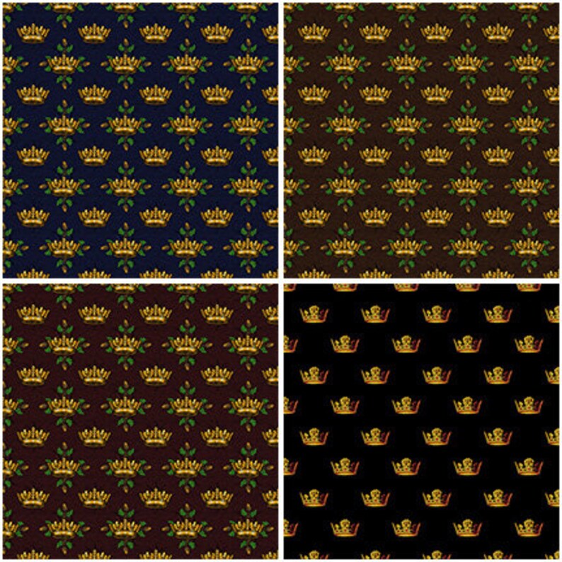 Royal Crown Digital Paper, Royal Background, Crown Scrapbook Paper ...