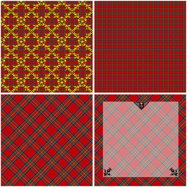 Royal Scots Digital Paper, Scottish Digital Paper, Celtic Scrapbook ...
