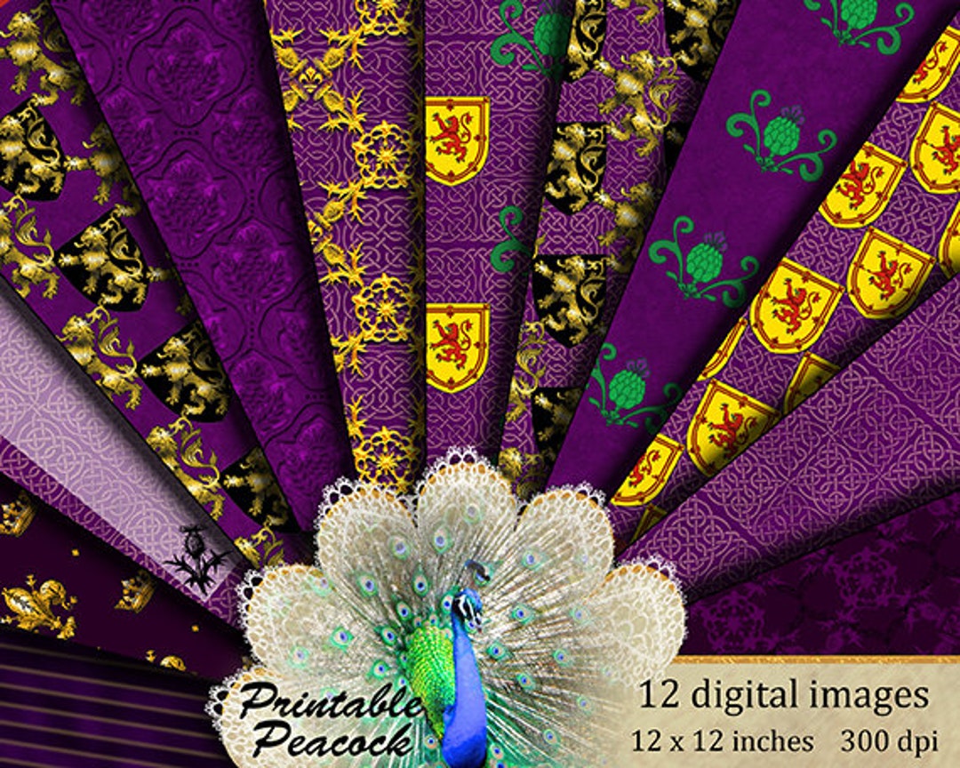 Royal Scots Digital Paper, Scottish Digital Paper, Celtic Scrapbook ...