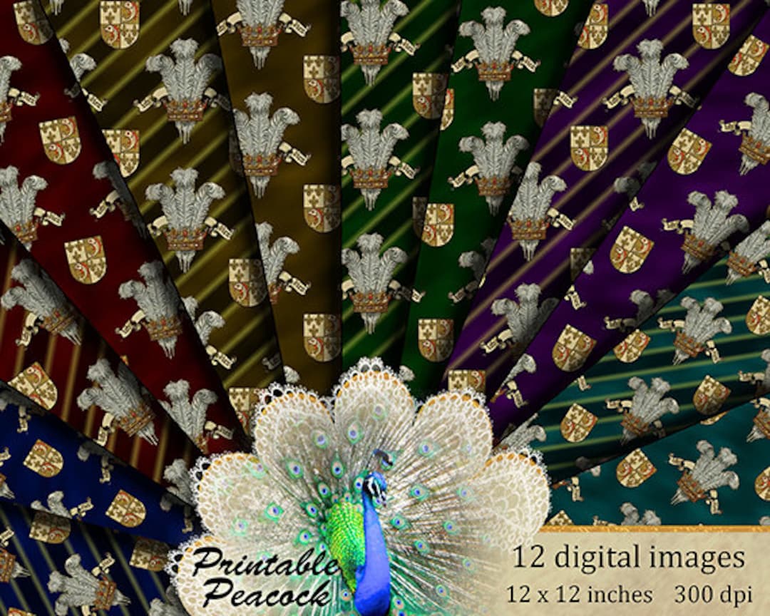 Prince of Wales Digital Paper, Royal Crest Digital Paper, Royal ...