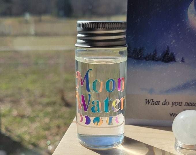 Moon Water Jar for Your Altar Space, Glass Vial Full Moon Water ...