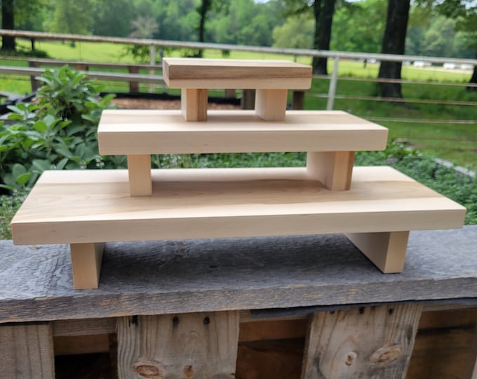 Three Tier Hardwood Altar Table Set, Yoga Studio Meditation Space ...