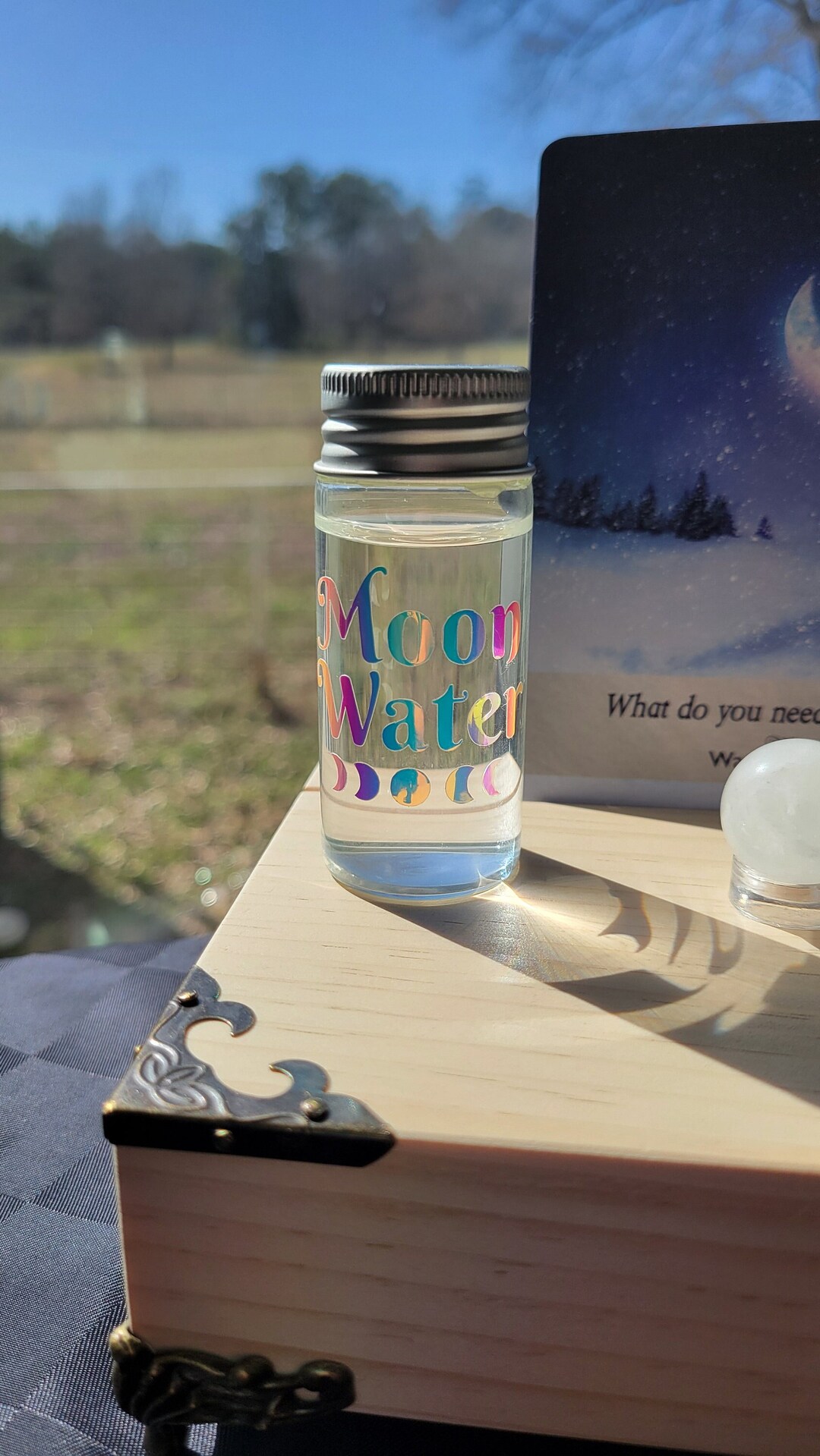 Moon Water Jar for Your Altar Space, Glass Vial Full Moon Water ...