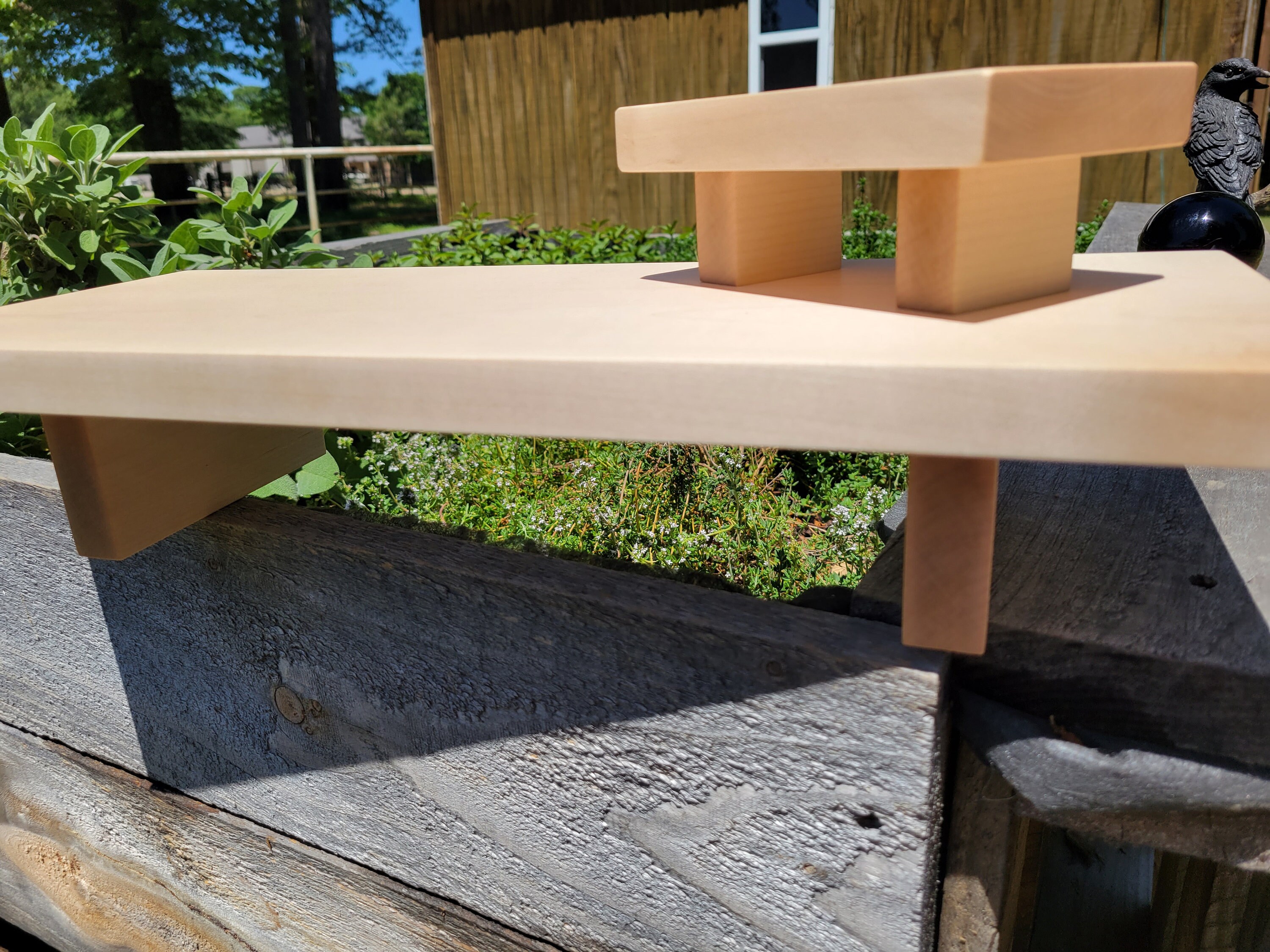 Two Tier Hardwood Altar Table Set, Yoga Studio Meditation Space ...