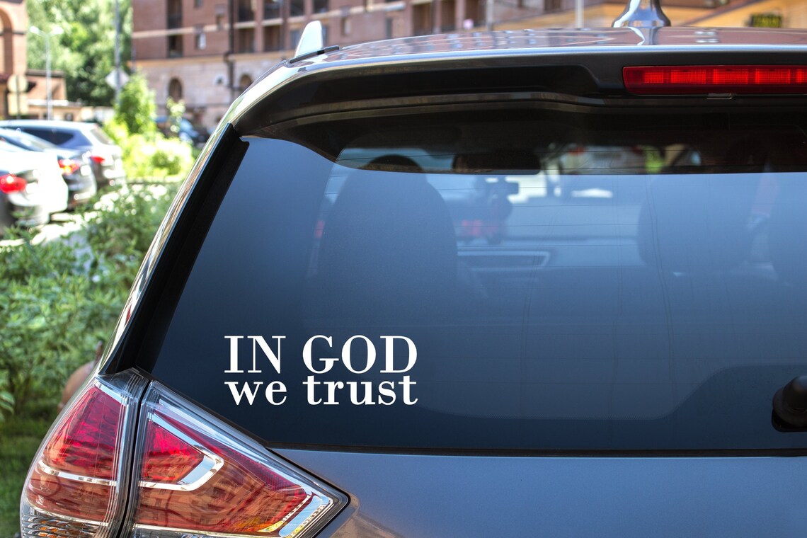 In GOD We Trust Vinyl Car Decal - Etsy