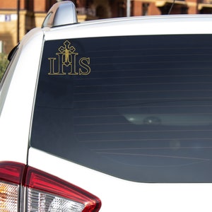 Christogram - IHS - Jesus Christ Vinyl Car Decal/sticker - Etsy
