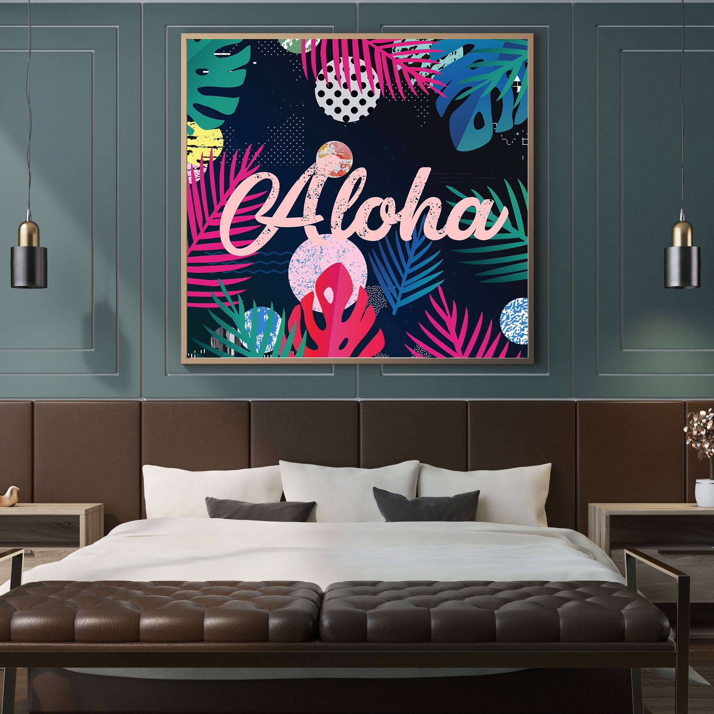 Aloha Poster Print Illustration Wall Art Illustration Poster - Etsy