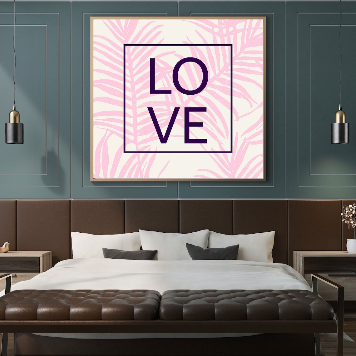 Love Poster Print Pink Poster Print Illustration Wall Art - Etsy
