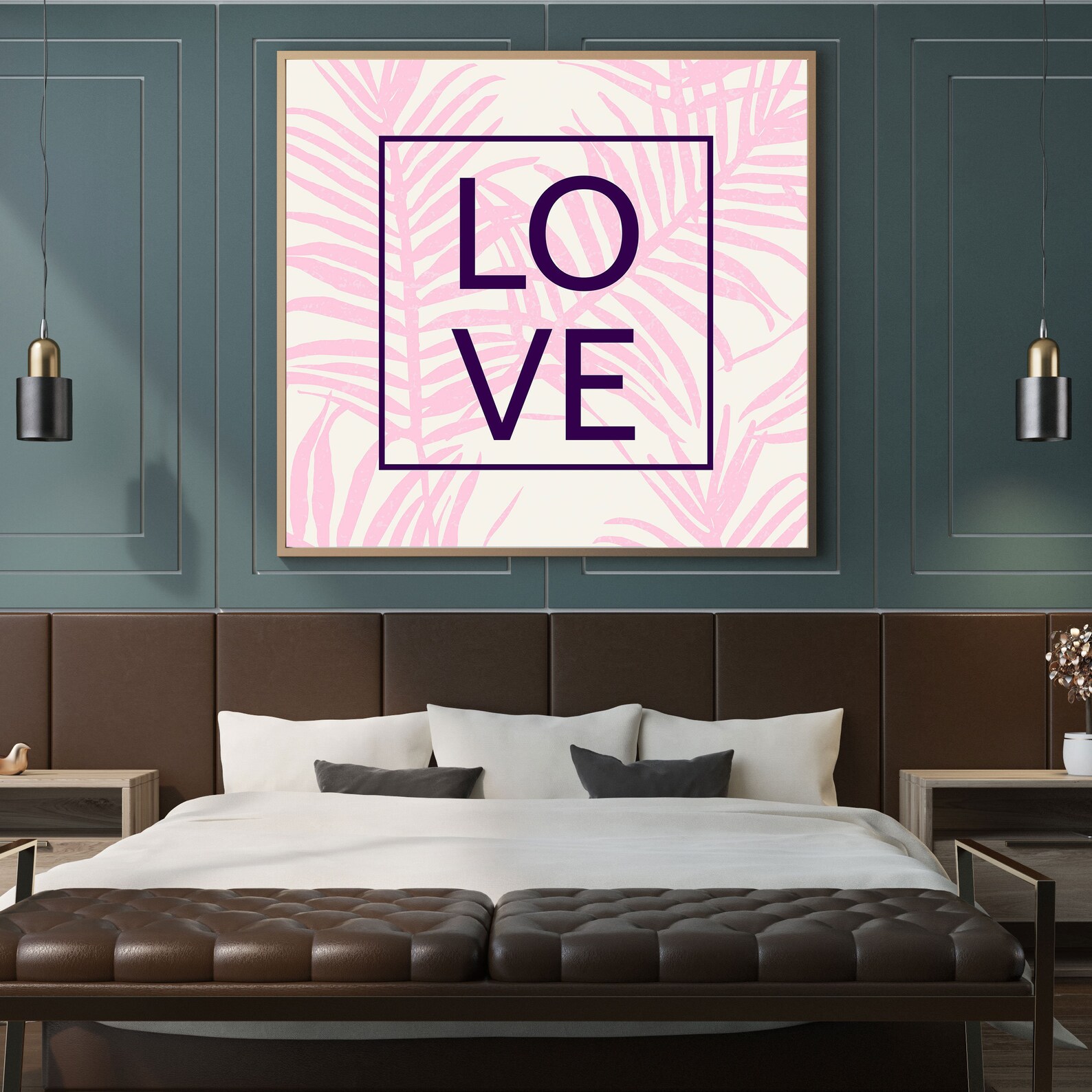 Love Poster Print Pink Poster Print Illustration Wall Art | Etsy