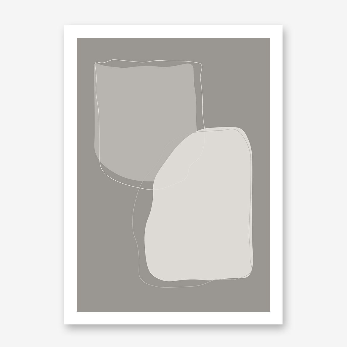Abstract Grey Shapes Poster Print Geometric Poster Prints - Etsy