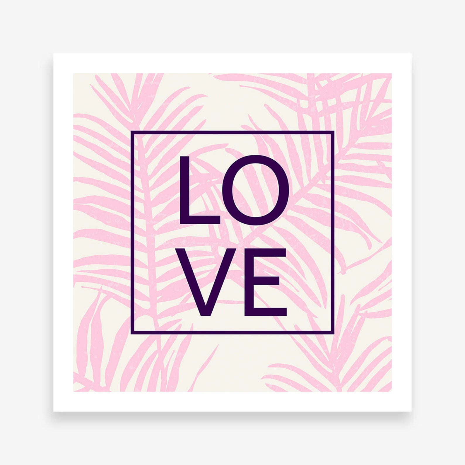 Love Poster Print Pink Poster Print Illustration Wall Art | Etsy