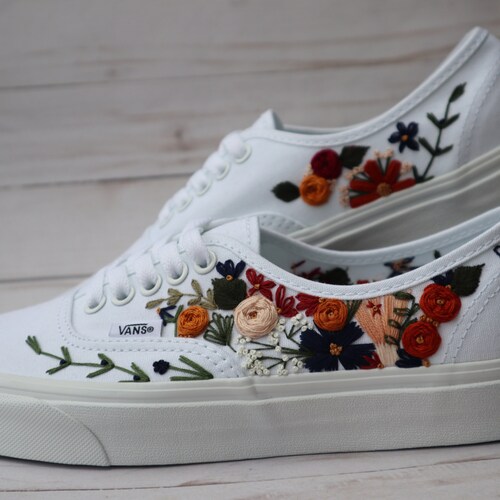 Embroidered Vans Shoes Custom Hand Embroidery to Order - Etsy