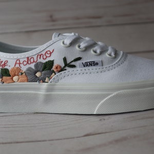 Custom Embroidered Vans Shoes by Hand to Order, Personalized Embroidery ...
